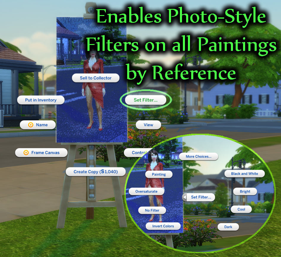 Mod The Sims - Set Filters on Paintings by Reference v4
