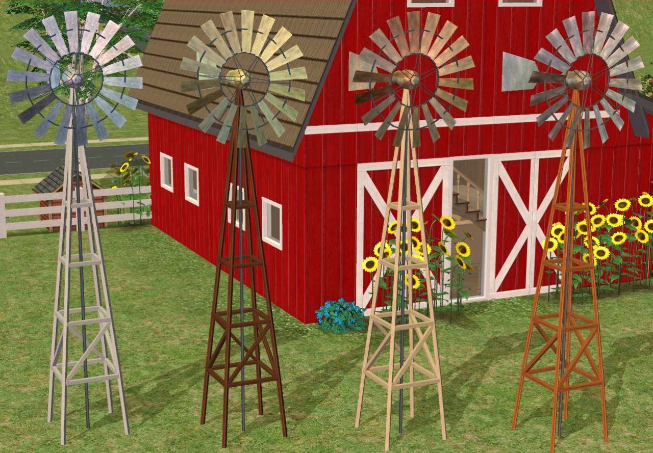 Mod The Sims - Farm Windmill - Animated - 2 Models Basegame and M&G