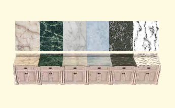 Mod The Sims - Marble countertop. for Chez Moi counter