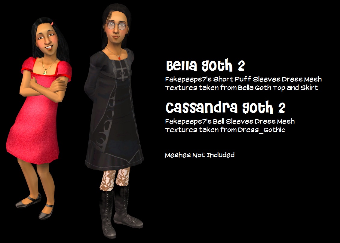 Mod The Sims - A Little Gothier - Two Child Friendly Versions for Your ...