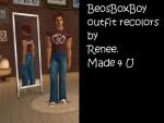 Mod The Sims - More outfit recolors for BeosBoxBoy Bodybuilder Mesh