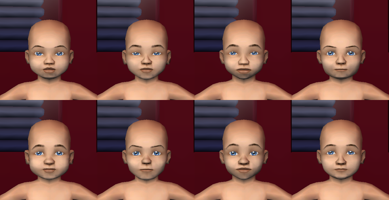 Mod The Sims - Maxis Infant Face Templates