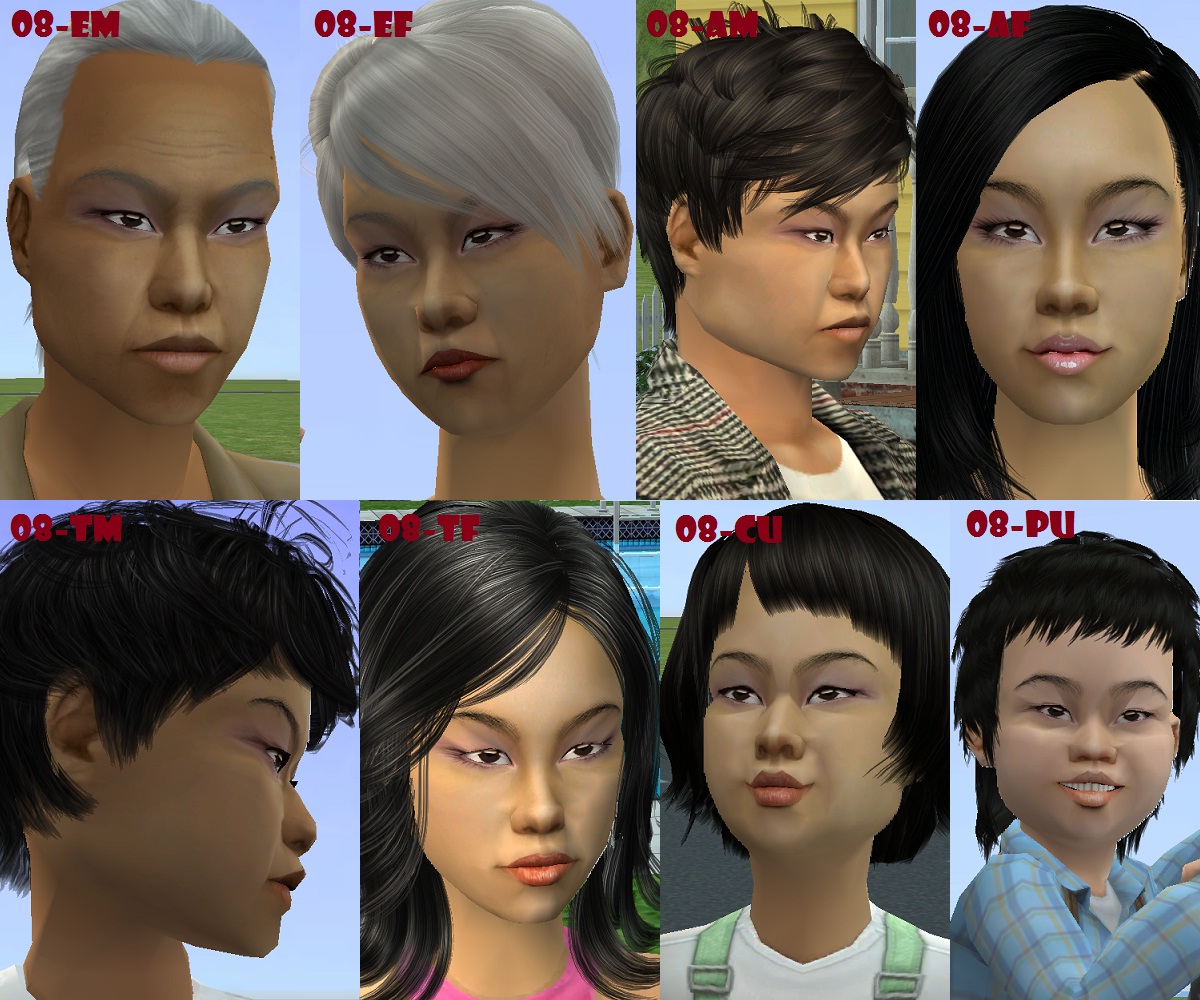 Mod The Sims - Mina's 27 Face Templates