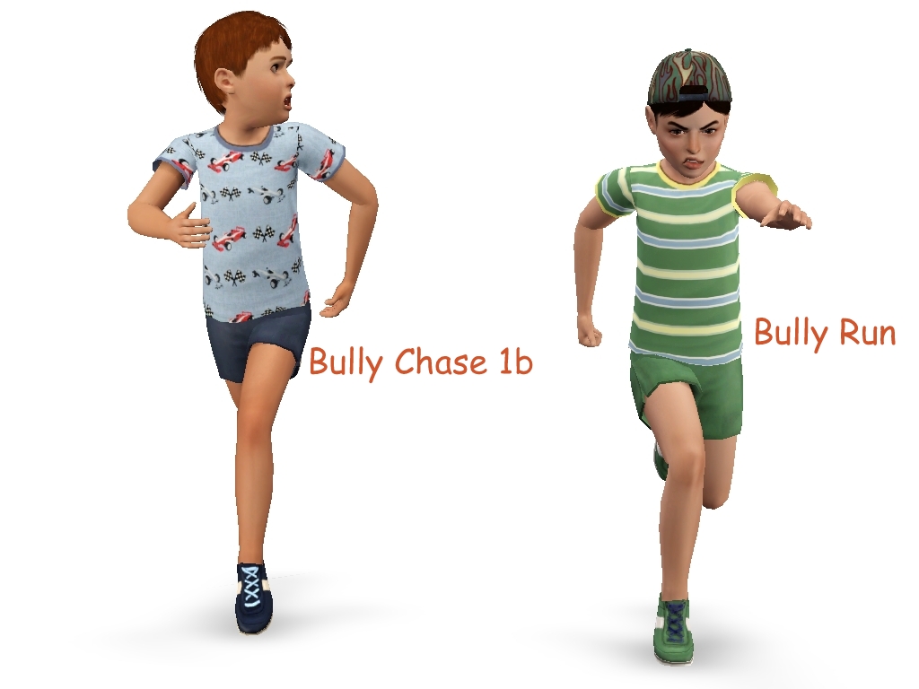 Mod The Sims - Child Bully Poses - 6 Poses For Story Telling