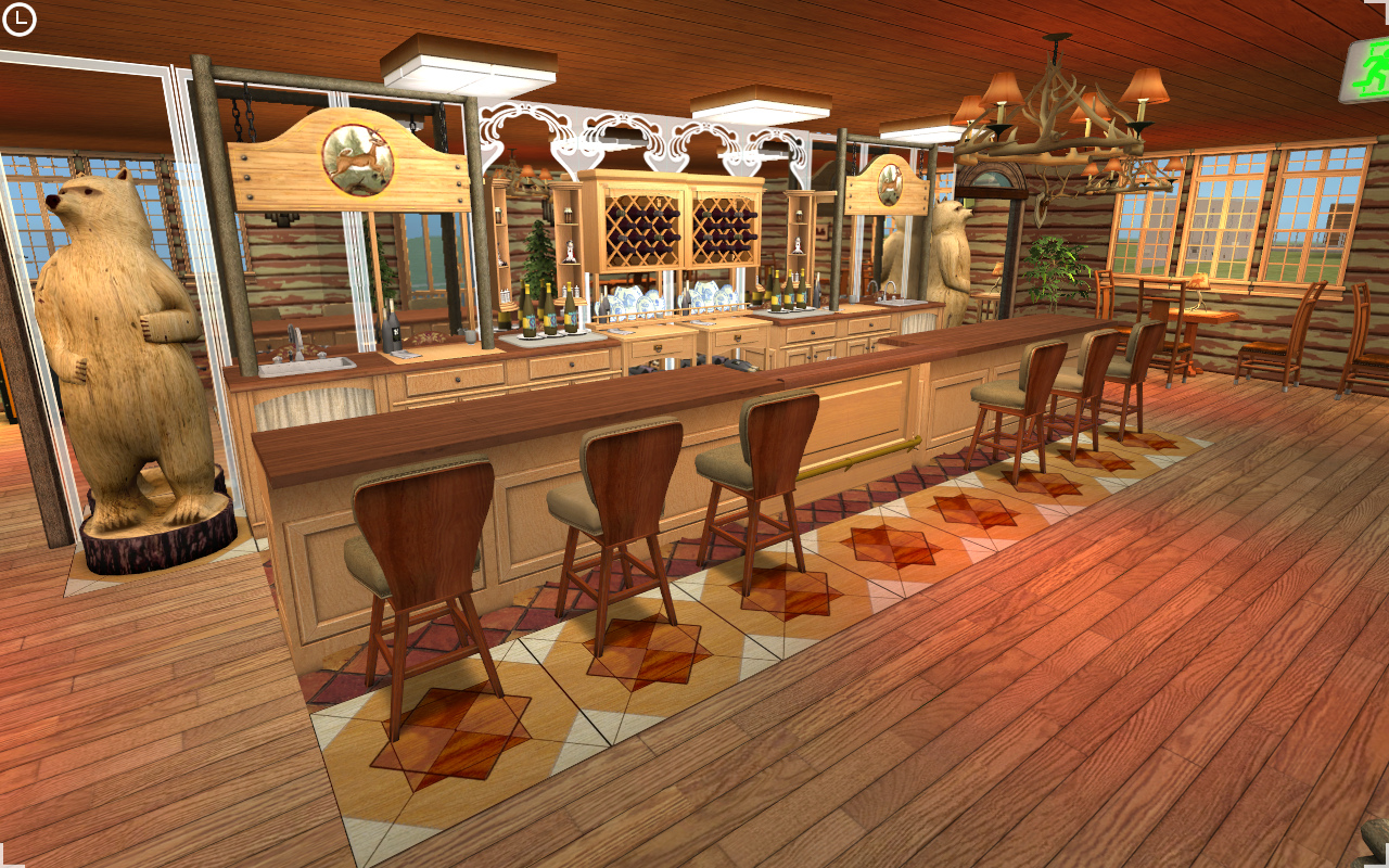 Mod The Sims - Rustic Bar - No CC - Community Lot