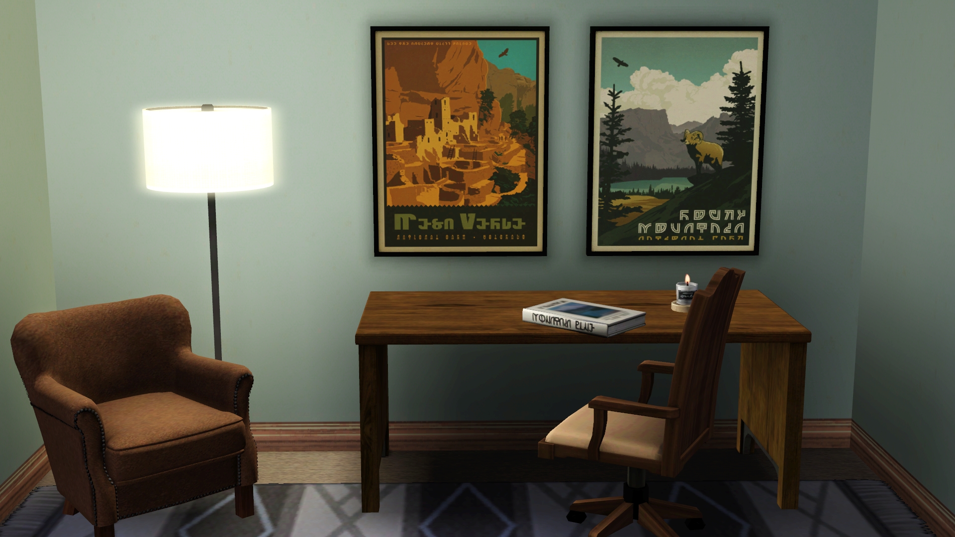 Mod The Sims - 4to3 Simlish National Park Prints