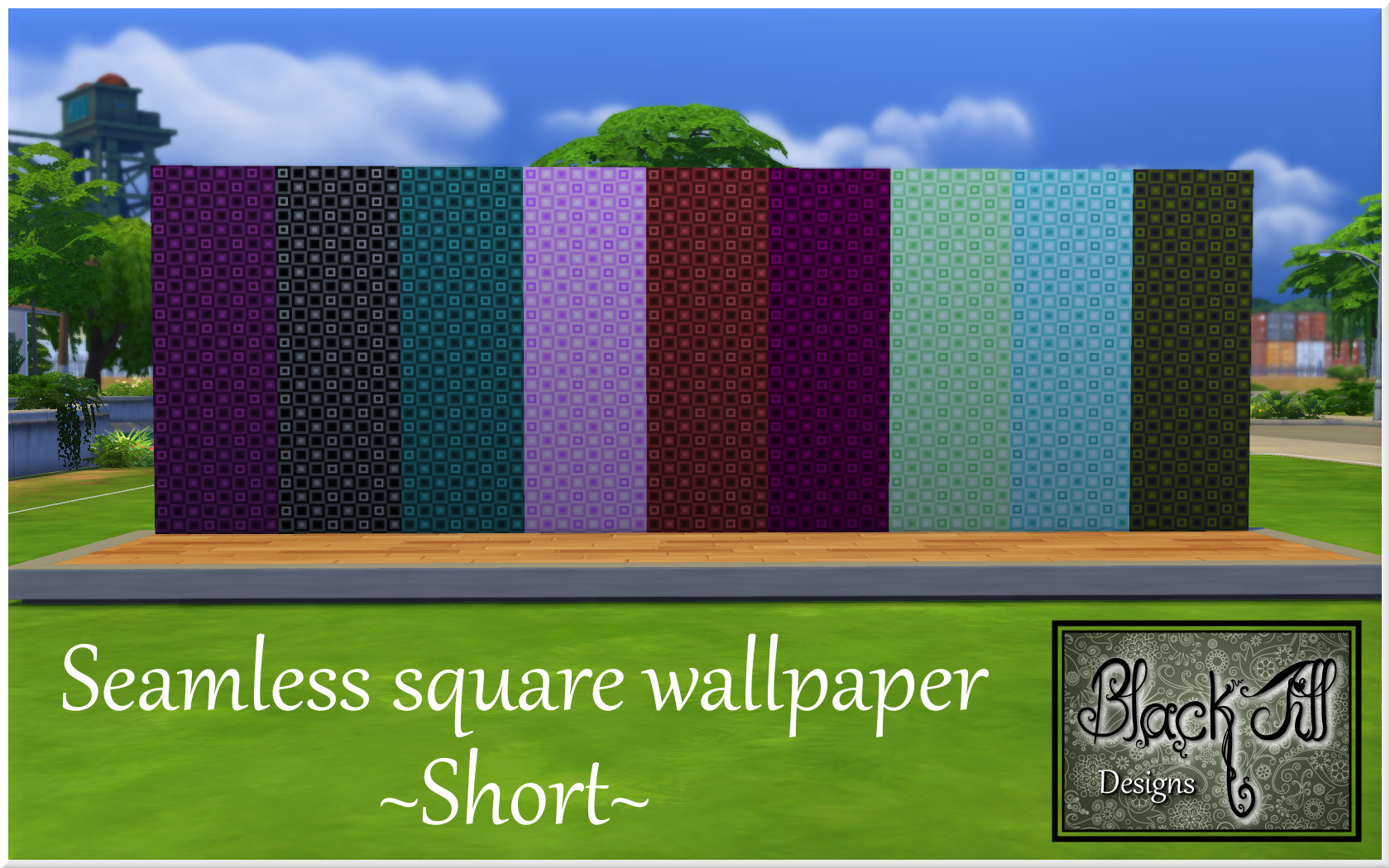 Mod The Sims - Square Pattern Wallpaper