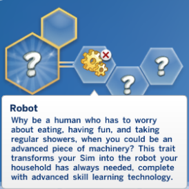 Mod The Sims - Robot traits (5 flavors)
