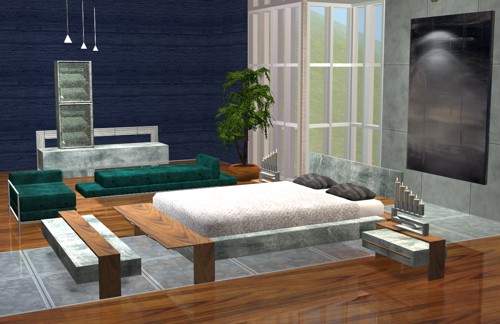 Mod The Sims - Reflex`s Horizon Bedroom in Grey