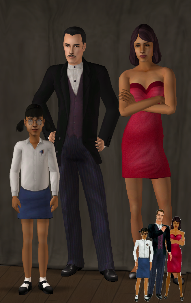 Mod The Sims - The Original Goth Family, Sims 1 to Sims 2