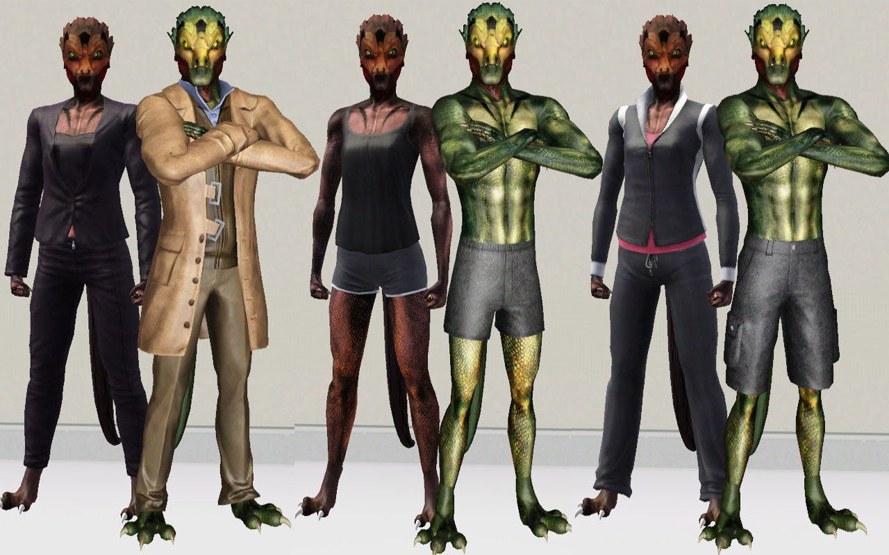 Mod The Sims - Reptilians: Drake Byrne and Amethyst Sparks