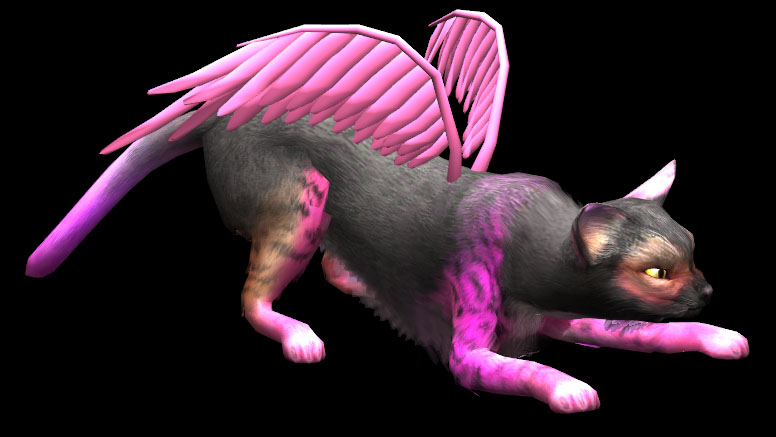 Mod The Sims - Winged Kittums - Default Fur Accessories for Cats!