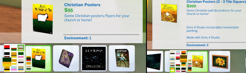 Mod The Sims - 12 Christian Wall Decoration Designs 2 (Jesus Christ ...