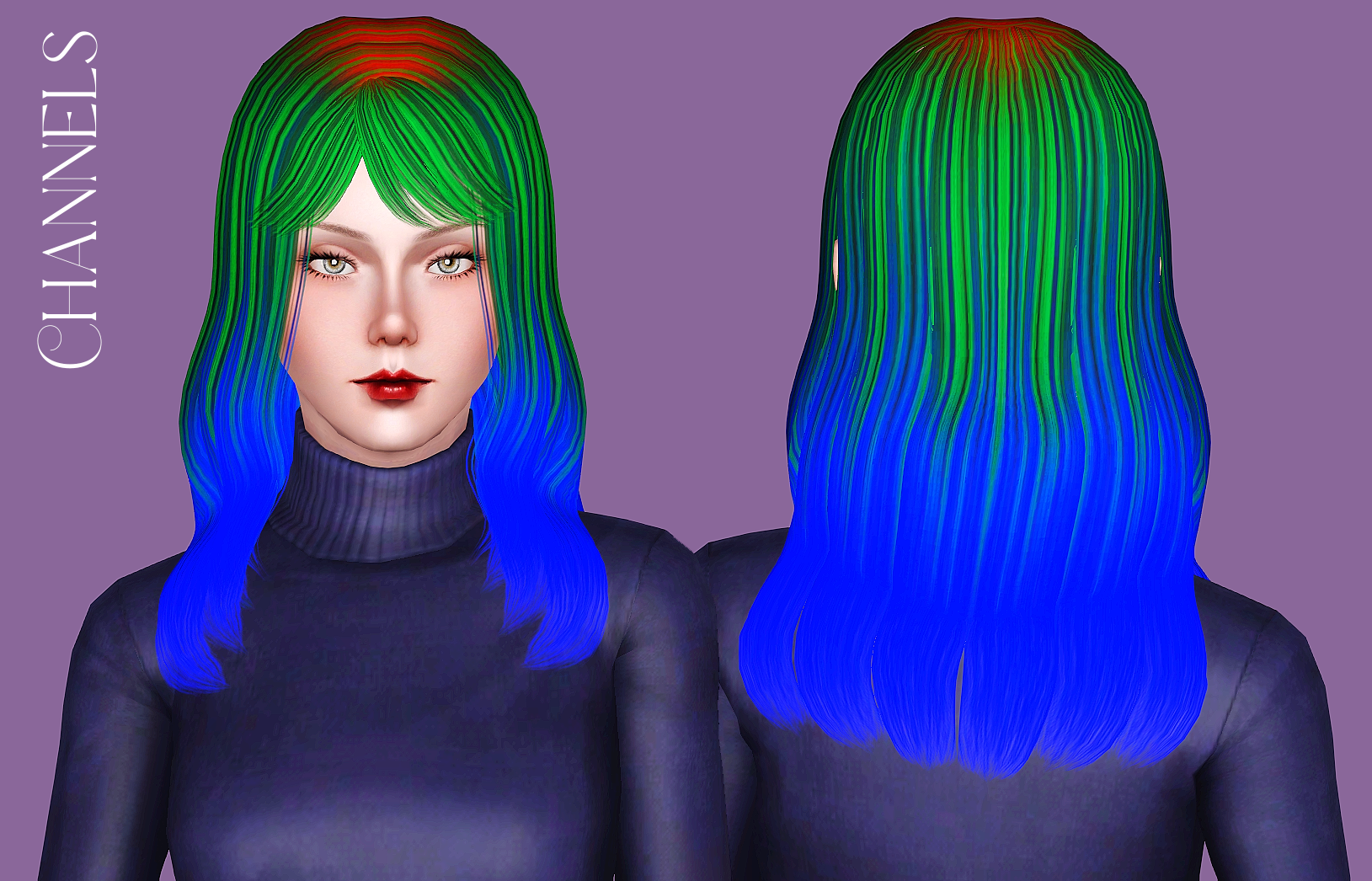 Mod The Sims - "Alice" - Simple hairstyle for females, child - elder