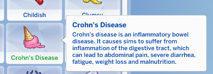 Mod The Sims - Crohn's Disease and IBS CAS Traits