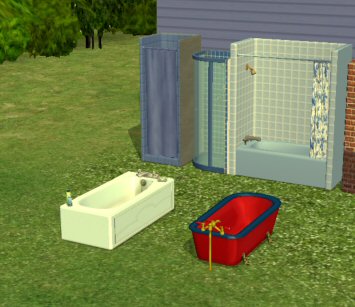 Mod The Sims - More Non Autonomous Showers and Tub - by request