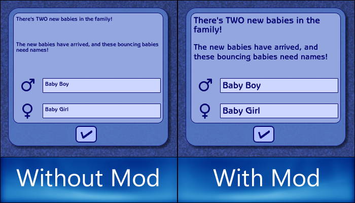 Mod The Sims - UI Text Fonts Fix for AL/MG