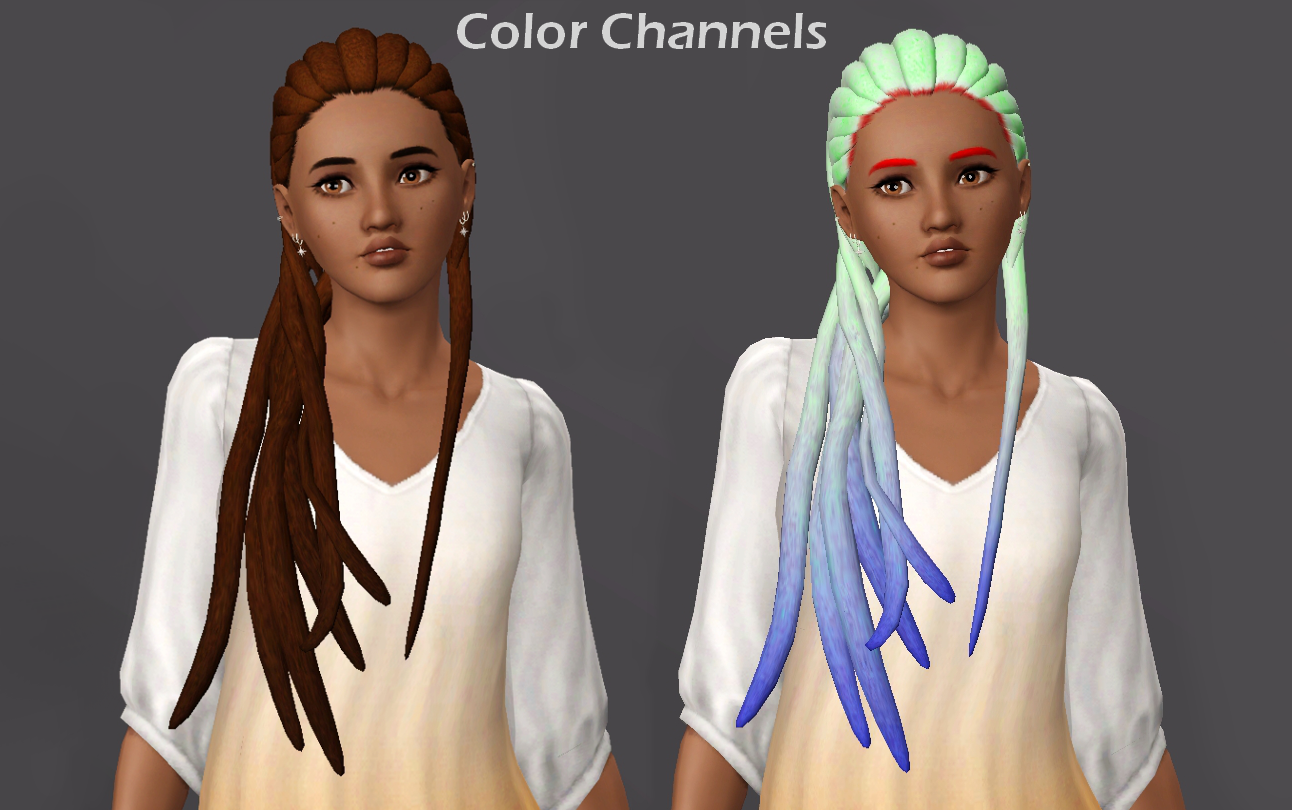 Mod The Sims - Nouk Fem Dreads Conversion