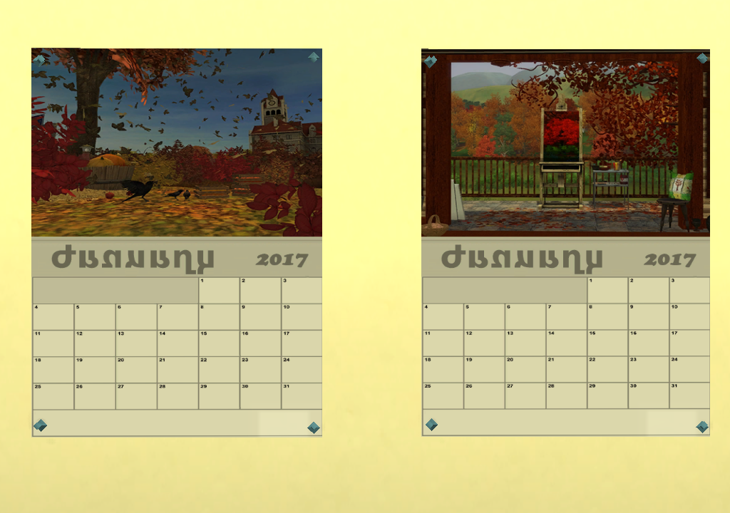Mod The Sims - MTS 2017 Calendar for The sims 4