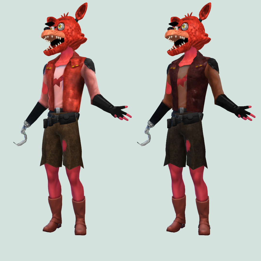 Mod The Sims - Five Nights at Freddy's wearable Heads and Costumes