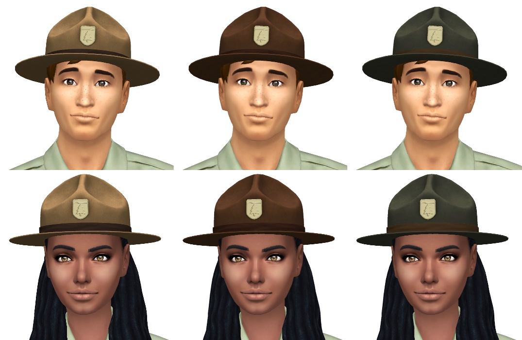 Mod The Sims - Outdoor Retreat Park Ranger Shirts & Hat Unlocked