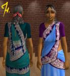Mod The Sims - A Sari in 9 colours for elders