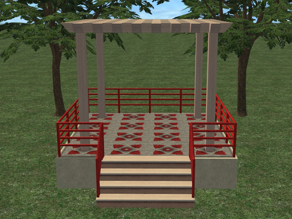 Mod The Sims - The "PURDY PERGOLA" ~ New Build Mode Object ~ in 4x4 and ...