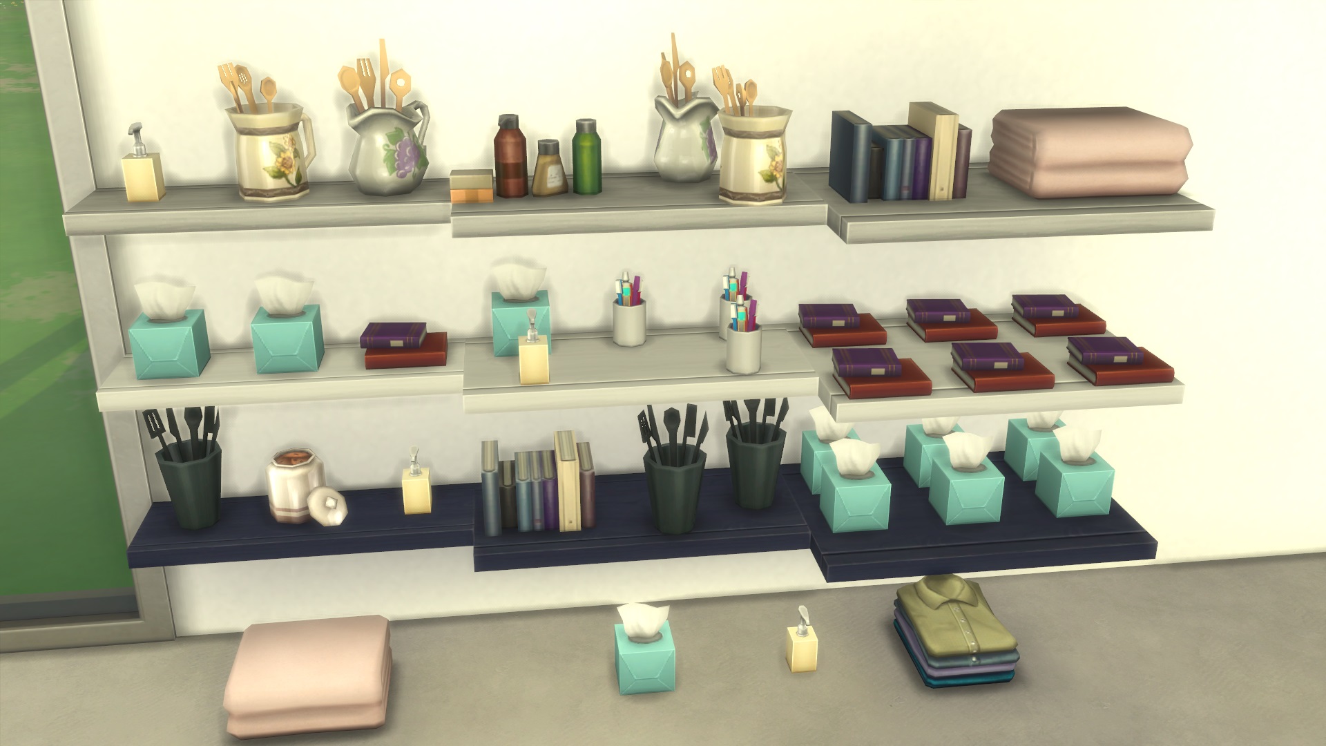Mod The Sims - Bigger display shelves with extra slots