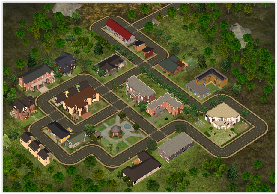 Mod The Sims - Mission State University - no CC.