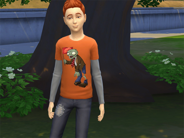 Mod The Sims - (BlackGore08) Plants vs Zombies - Kids T-Shirts (B)