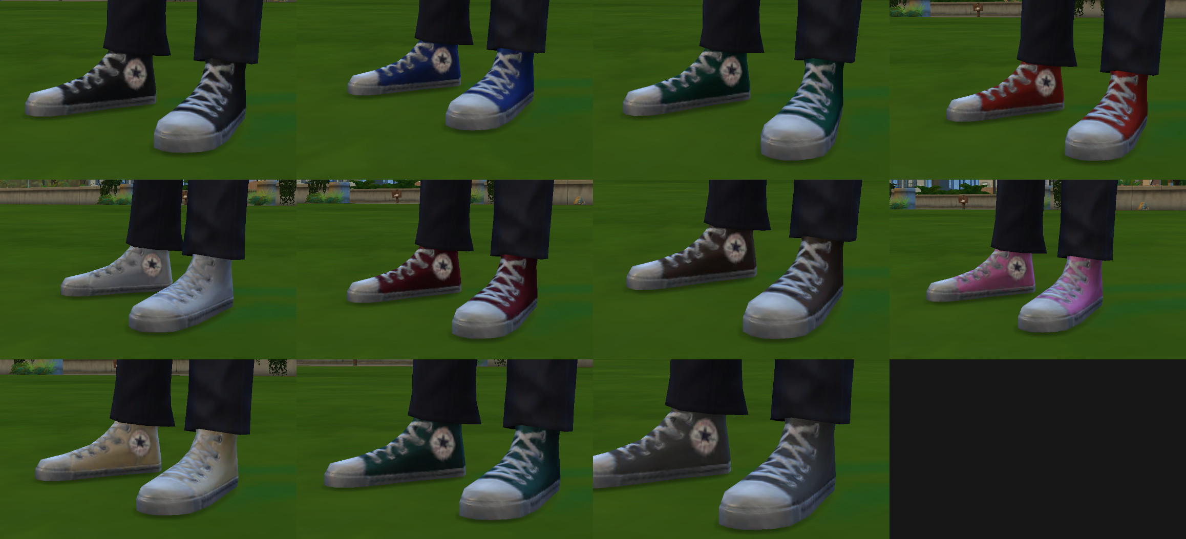 Mod The Sims - Converse shoes! (Maxis' shoes re-textured)