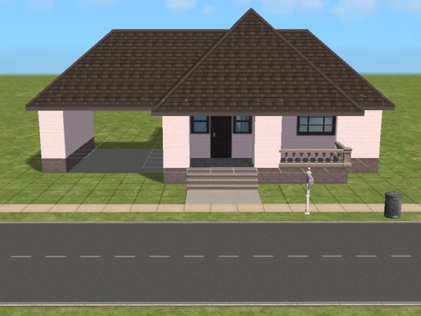 Mod The Sims - Small House in 2x2 Size Lot 009 - With Garage ...