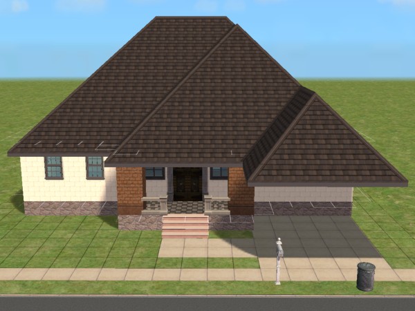 Mod The Sims - Small House in 2x2 Lot 015 (Need Uni.) - With Garage