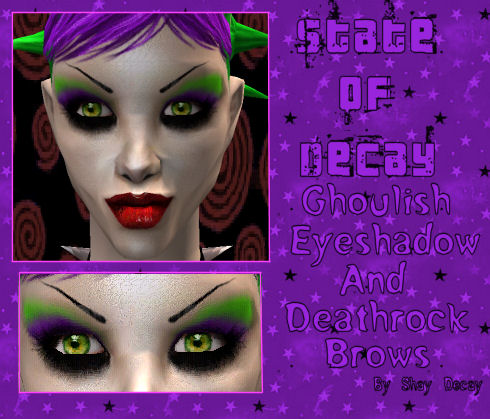 Mod The Sims - State Of Decay - Eyeshadow/Brows/Lipstick Set!