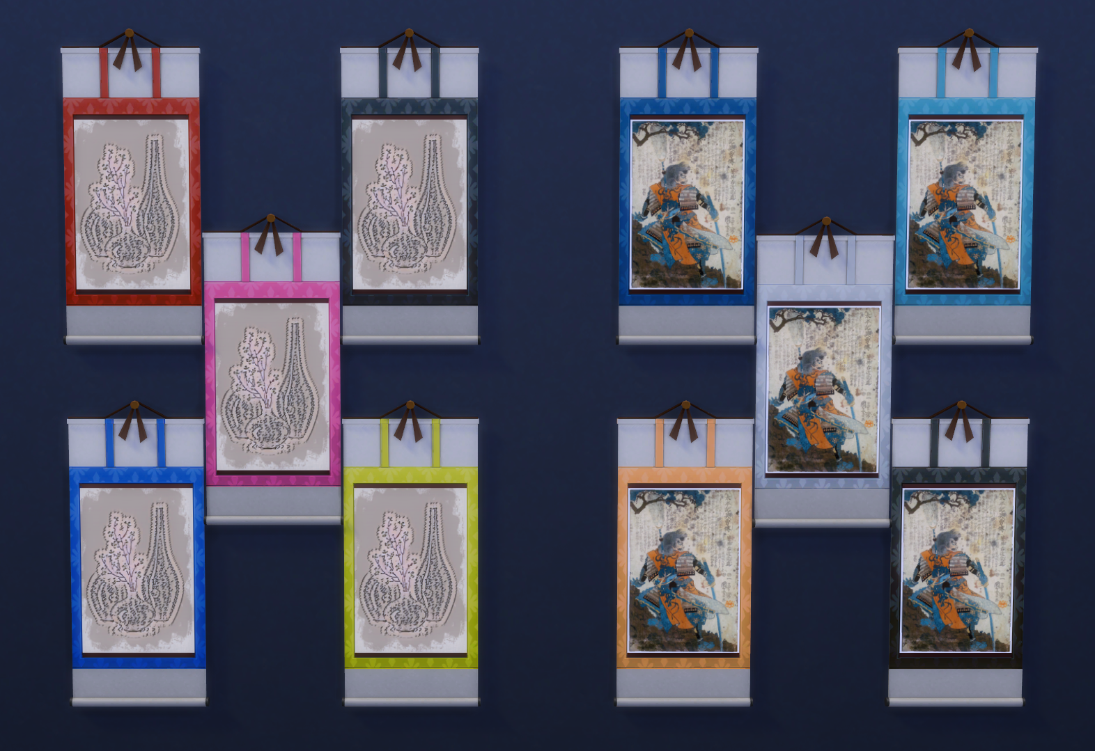 Mod The Sims - Japanese Inspired Scroll Art