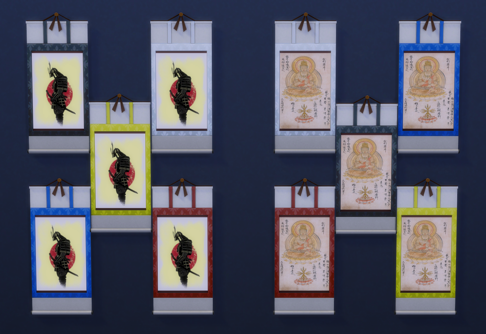 Mod The Sims - Japanese Inspired Scroll Art