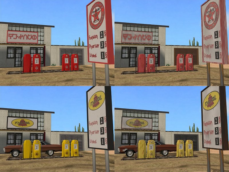 Mod The Sims - Simlish Gas Stations (new or grungy) plus metal siding ...
