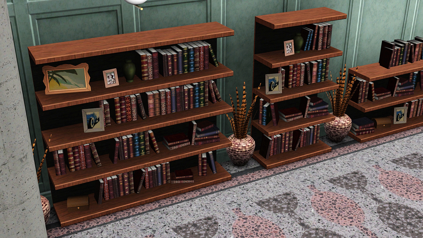Mod The Sims - Straightforward Bookcases 1 & 2 Tiles Add Ons