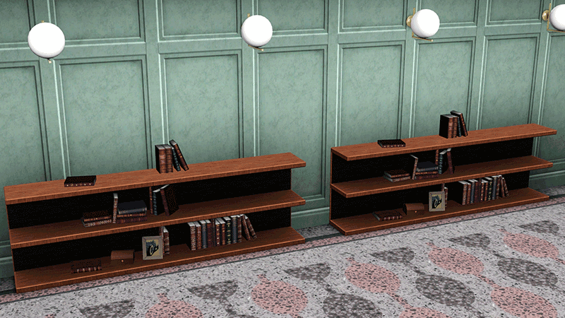Mod The Sims - Straightforward Bookcases 1 & 2 Tiles Add Ons