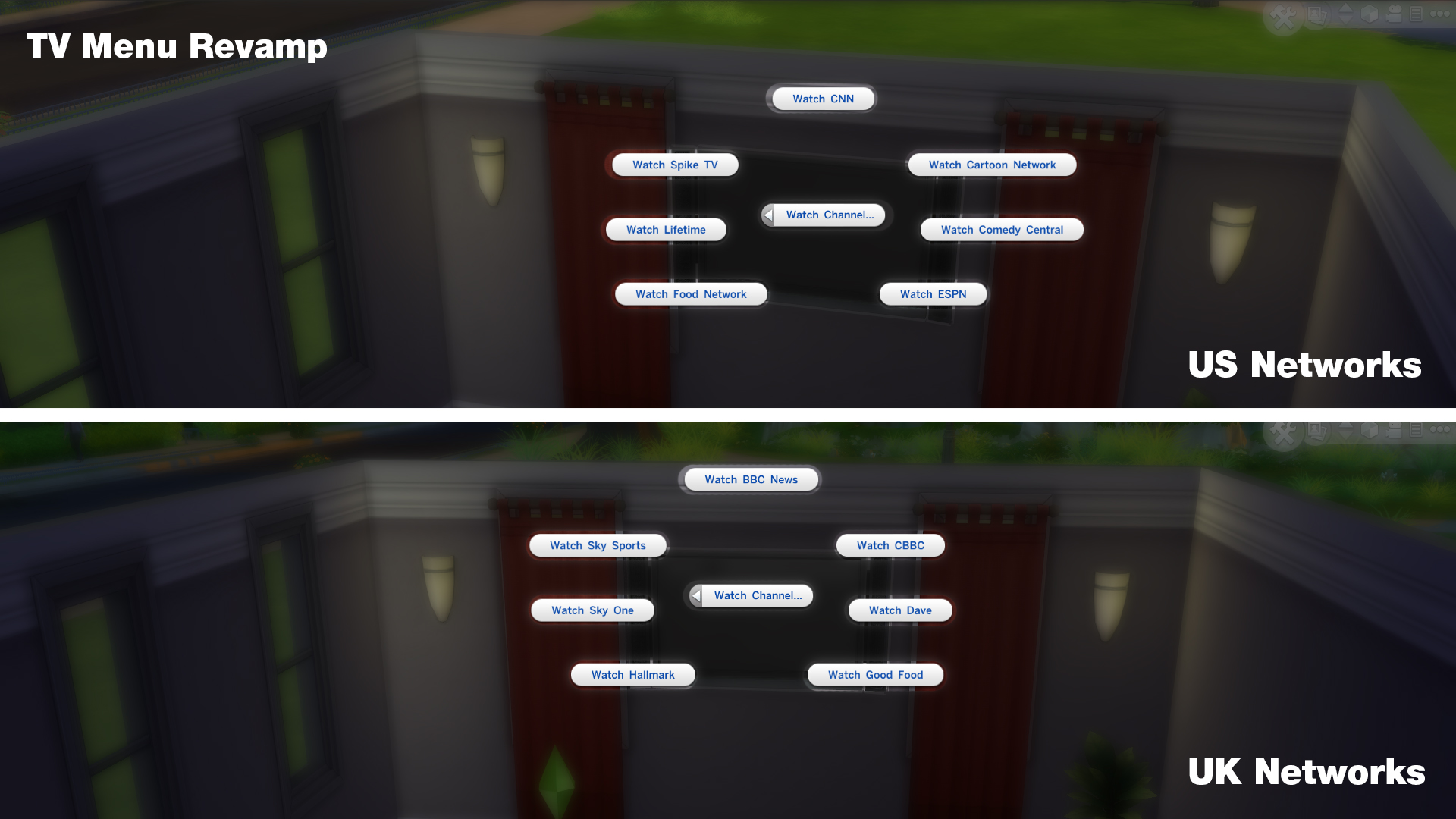 Mod The Sims - TV & Computer Menu Revamp V1.3