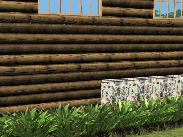 Mod The Sims - Log walls in new colors! *based on my honey log set