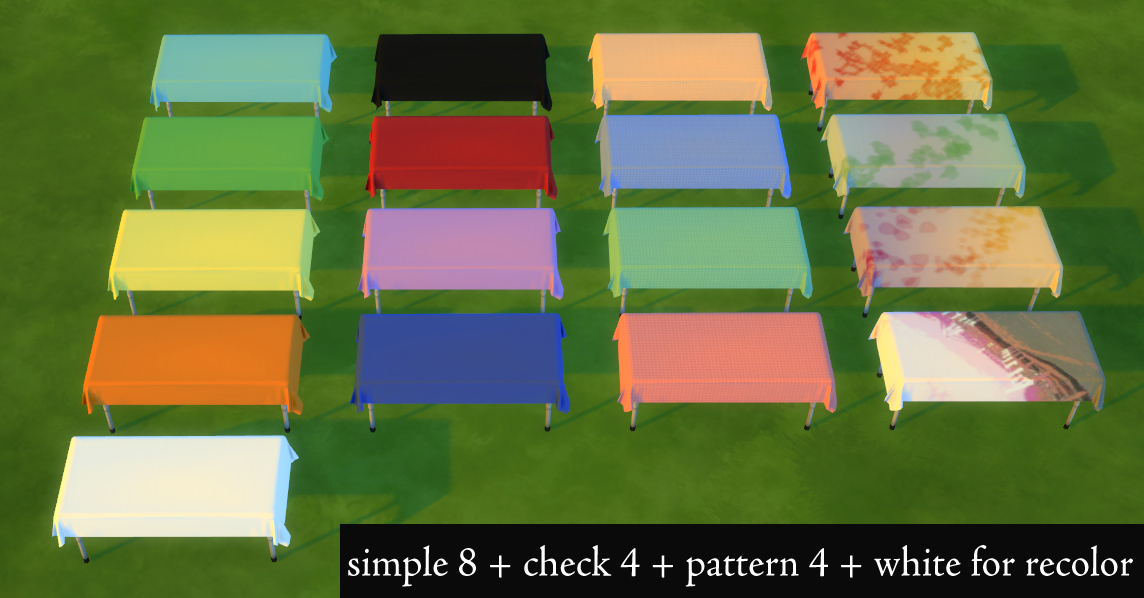 Mod The Sims - Table cloth for 2 seater