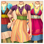 Mod The Sims - La Boheme - Free Time Bohemian Outfit for Adults