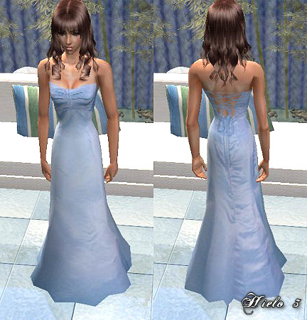 Mod The Sims - 3 Formal Gowns for Women - Part 4 "Hielo"