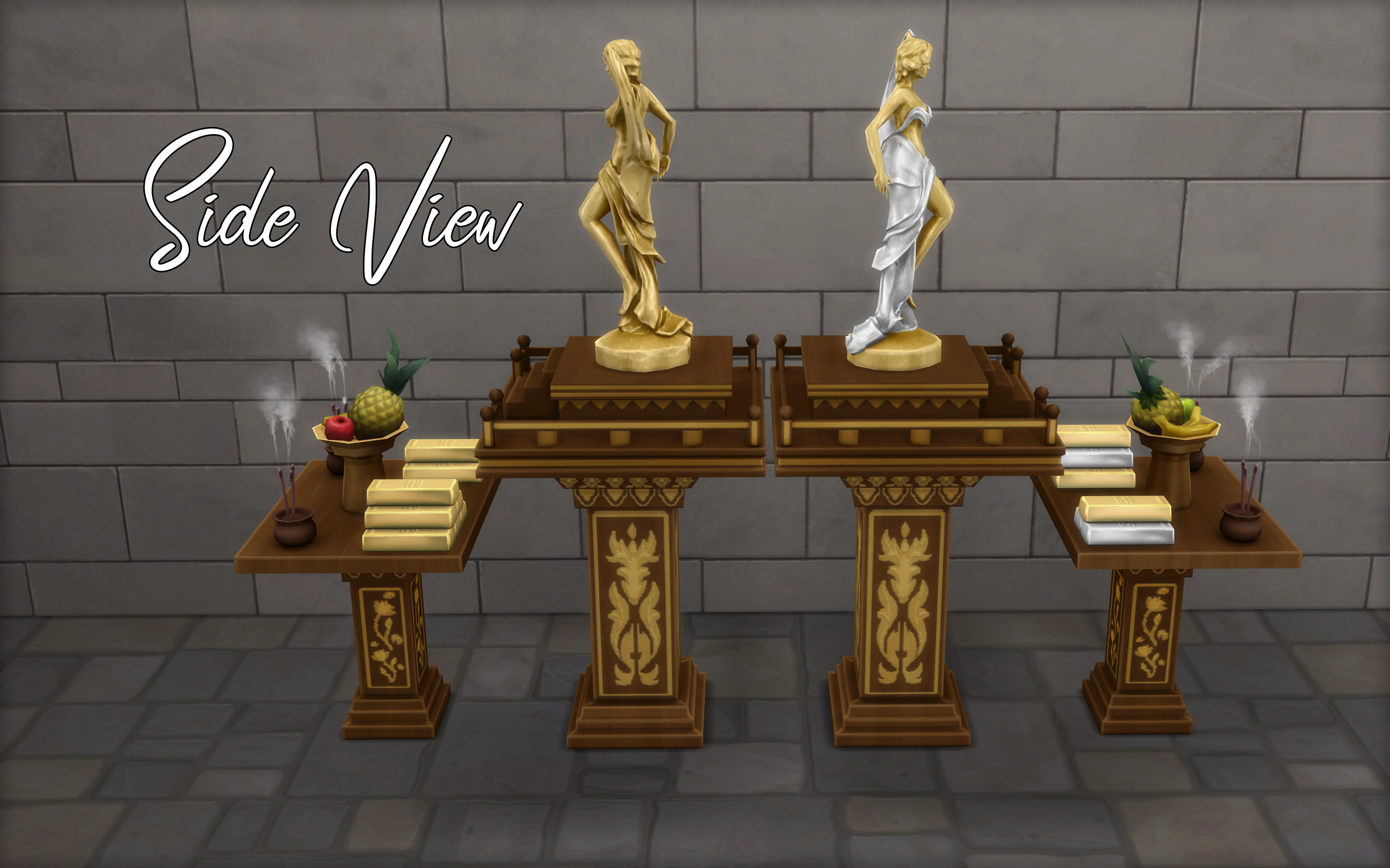 Mod The Sims - Golden Goddess Statue & Altar (Requires For Rent OR Spa Day)