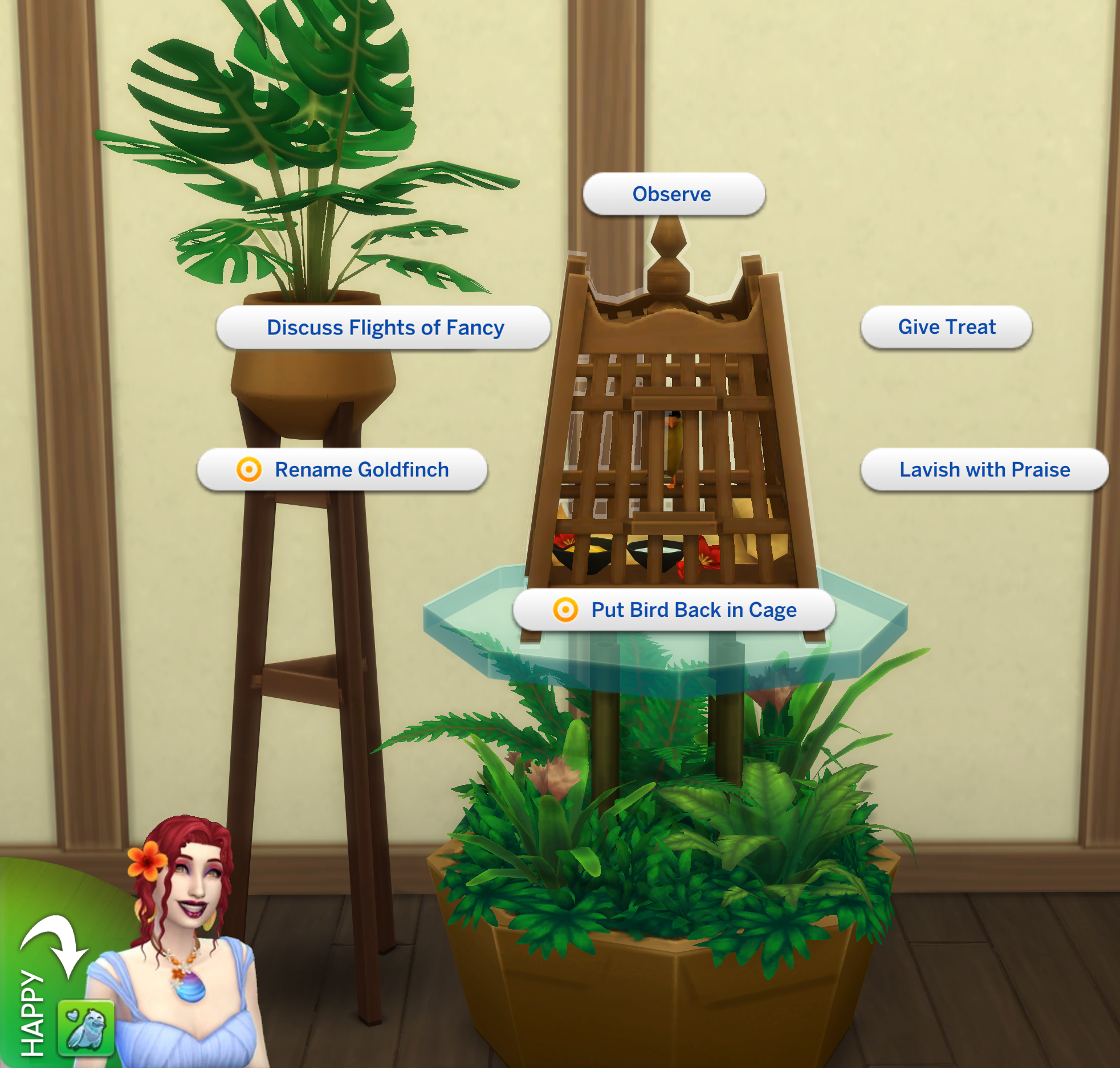 Mod The Sims - Bird Hotel - Cage with Animated Pet Goldfinch (Requires ...
