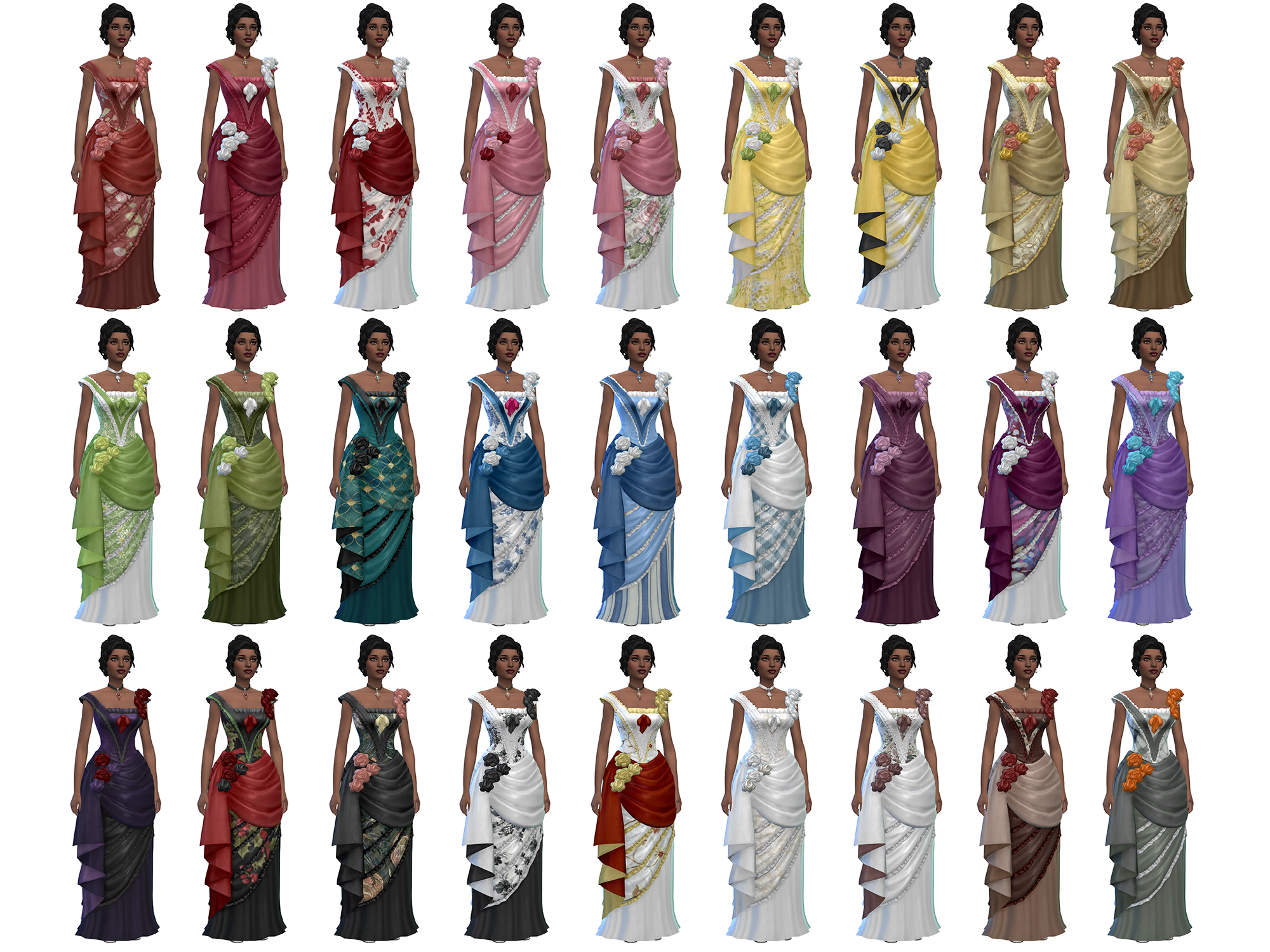 Mod The Sims - Saloon Soirée Dress