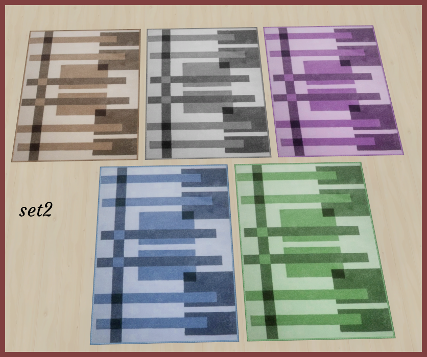 Mod The Sims - Lots of Colorful Rugs