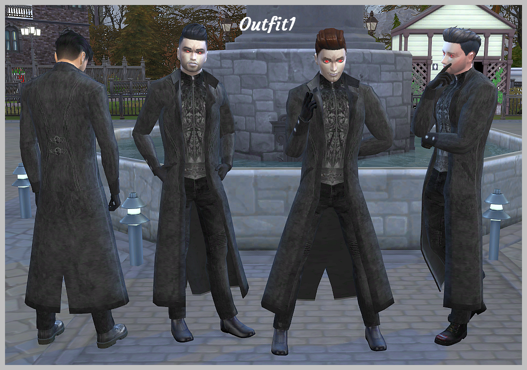 Mod The Sims - 4 vampire outfits