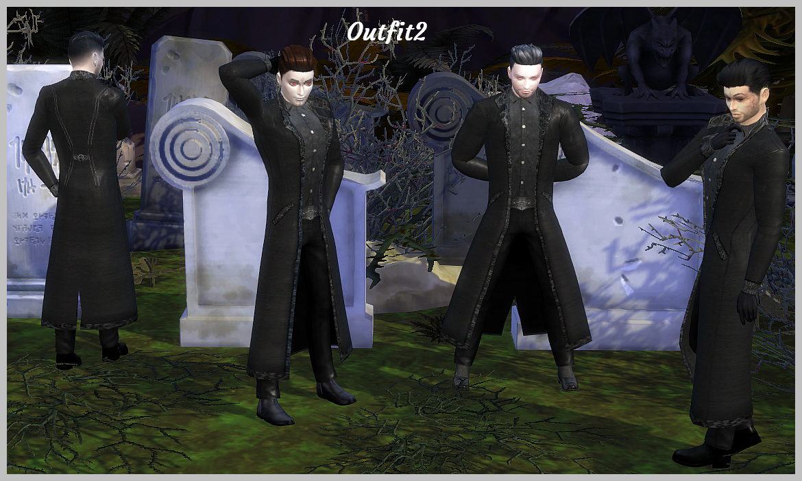 Mod The Sims - 4 vampire outfits